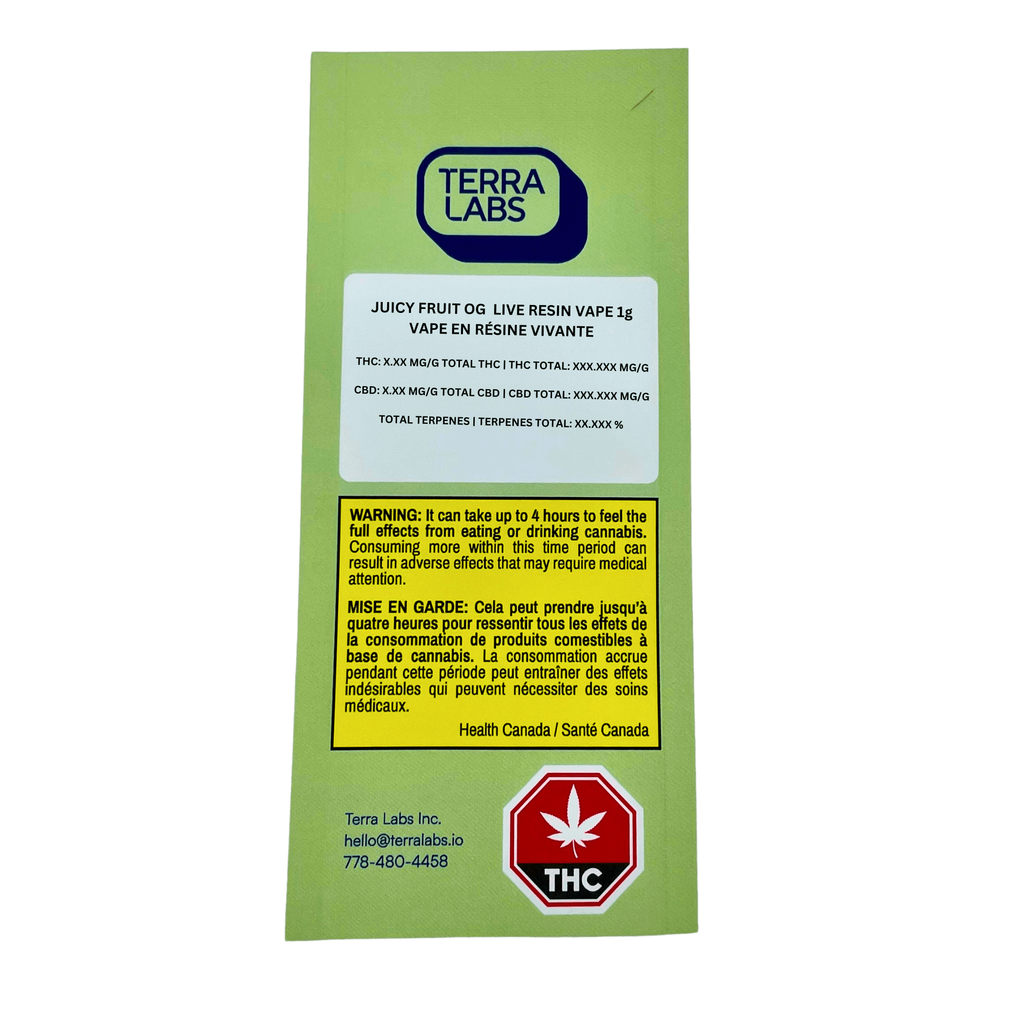 Terra Labs – Juicy Fruit Pure Live Resin 510 – Prairie Cannabis – 22nd ...